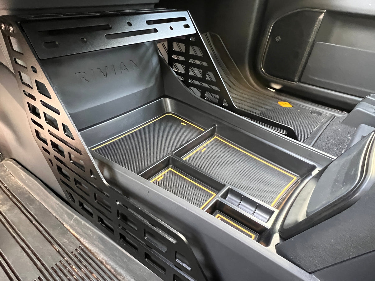 Rivian R1T/R1S Center Console Molle Cage – Electrified Overland